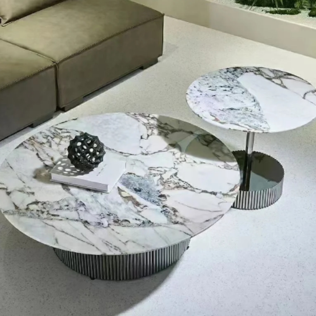 Real Marble Coffee Table Set– Livinveluris