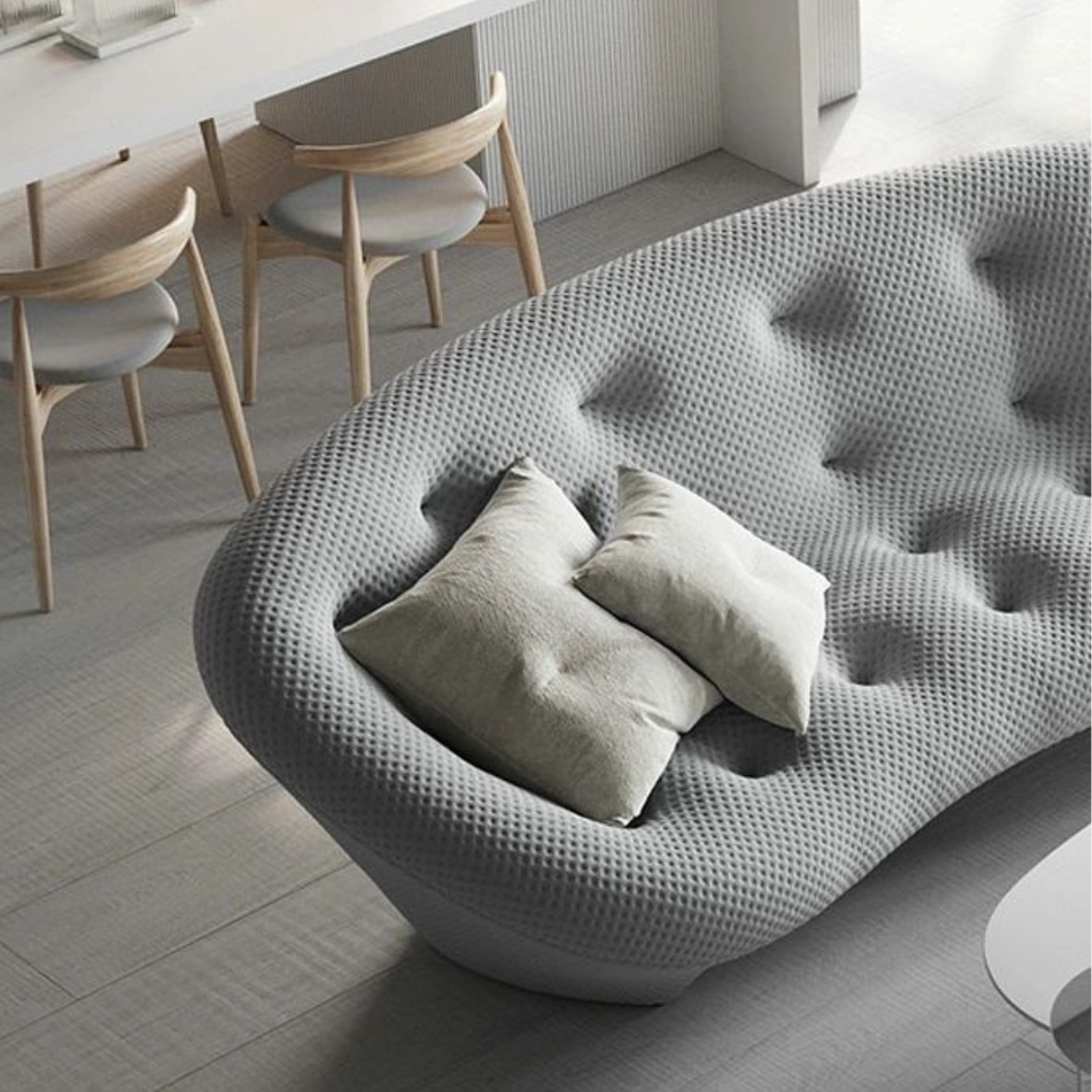 98" Modern Shell Moon Gray Sofa– Livinveluris